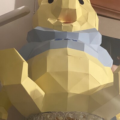 Papercraft Pooh Bear PDF, 3D SVG Cricut Template for Creating 3D Pooh ...