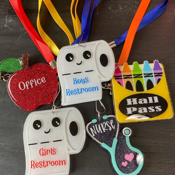 Classroom Hall Passes, Hall Pass, Teacher Gift, Classroom Gift, Gift ...