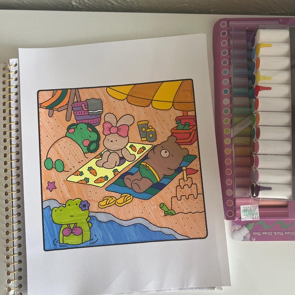 Cozy Friends: Super Cute Animal Characters Coloring Book by Coco Wyo - Etsy