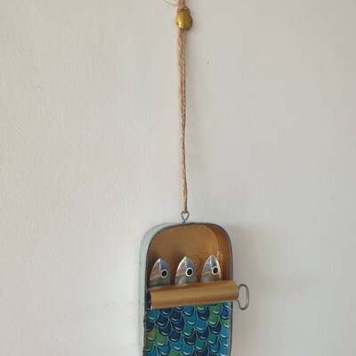 Hook, Line & Sinker Handmade Hand Painted Hanging Wood Fish Decoration ...