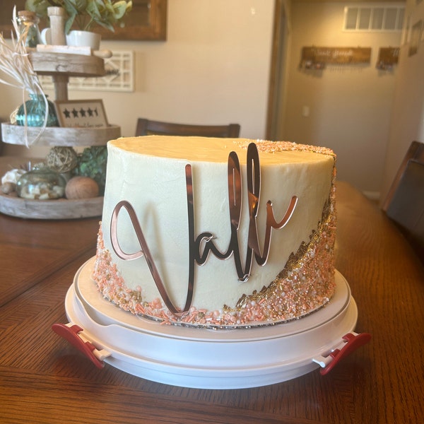 Script Name Acrylic Cake Charm Custom Cake Charm Birthday Cake Charm ...