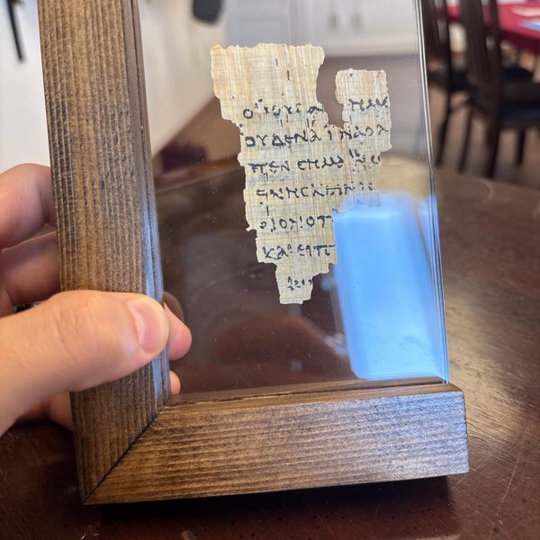 P52 Replica | Rylands Library Papyrus P52 Replica | New Testament ...