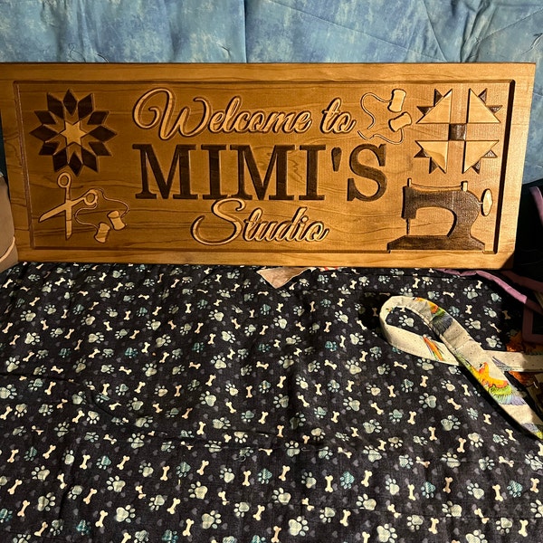 Custom Sewing Room Sign Personalized Sewing and Quilting Signs Wood ...