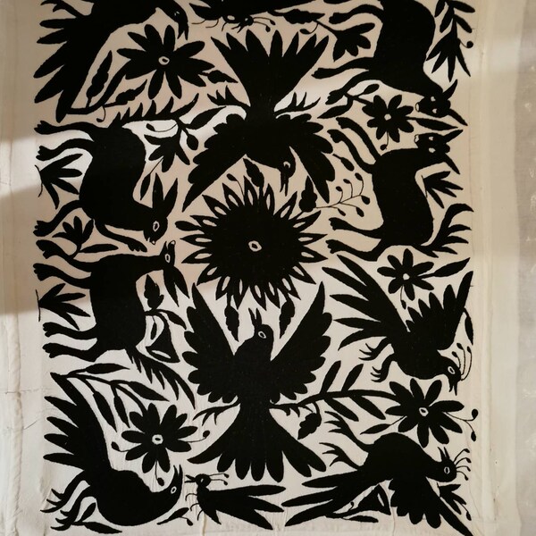 Wall Art, Hand Embroidered Decor, Mexican Otomi Embroidery, Gift For ...