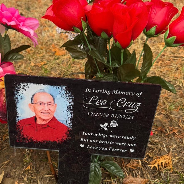 Engraved Memorial Graveside Sign: Personalized Remembrance Plaque - Etsy