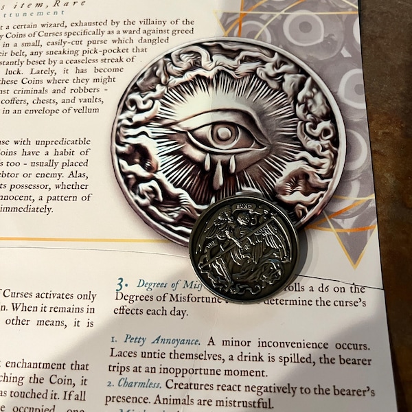 Coin of Curses - Dnd / RPG 5e DM Roleplay Coin for Tabletop / LARP - Etsy