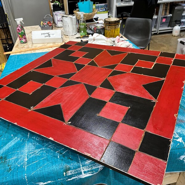 48x48" Goat Barn Quilt PDF Pattern, SVG Pattern, Wood Quilt to Paint ...