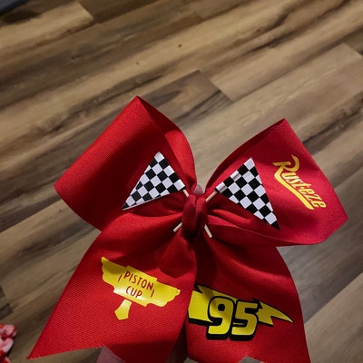 Disney Cars lighting Mcqueen Inspired Cheer Bow - Etsy