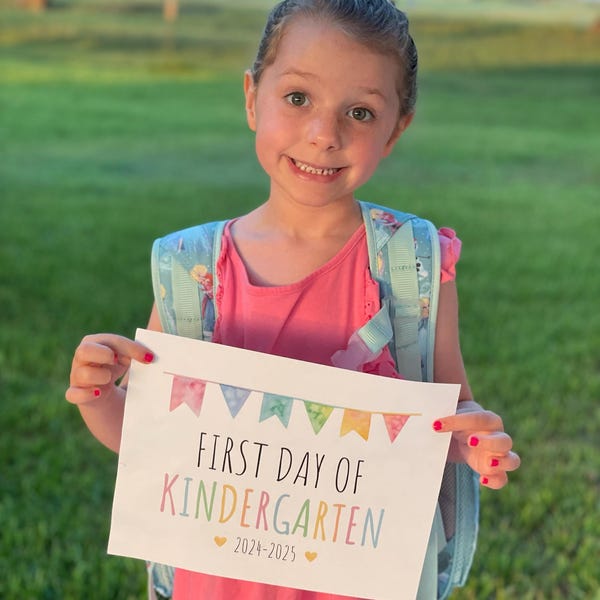 First Day of Daycare Printable Sign, 8x10 Inch, A4, 1st Day of Daycare ...
