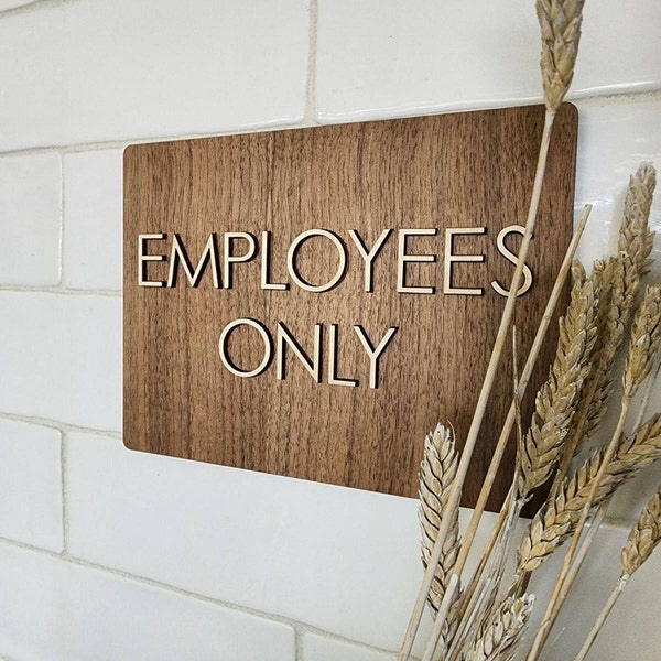 Employees Only Office Lettered Sign - Private Keep Out - Staff Only ...