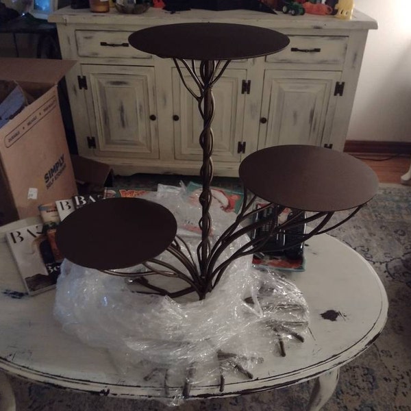 Hand Crafted Three Tier Cake Stand: Tree of Life Design - Etsy