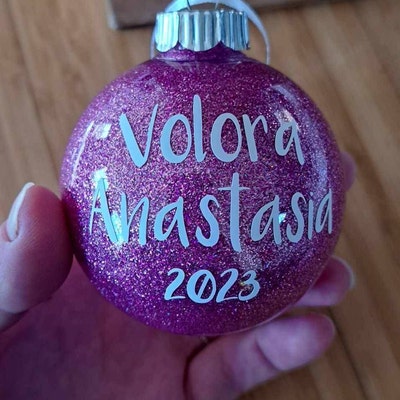 Personalized B.arbie Inspired Glitter Name Ornament - Etsy Canada