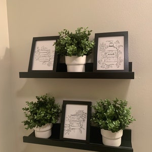 Gallery Wall Set of 3 Prints Printable Wall Art Wildflower - Etsy