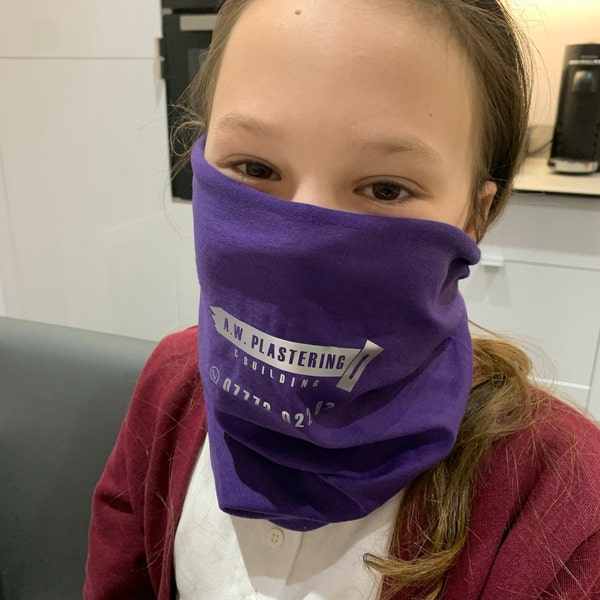 Face Nose Mouth Cover Personalised Snood Scarf Neck Warm Breathable ...