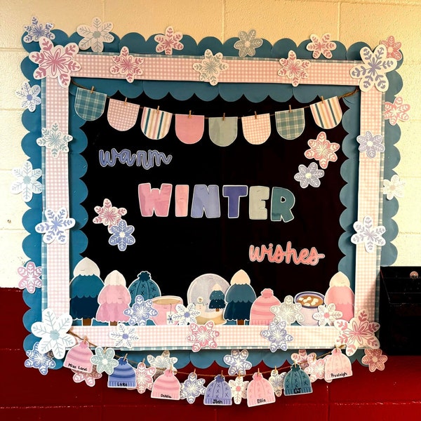 Winter Bulletin Board Kit | January Bulletin Board | Winter/holiday ...