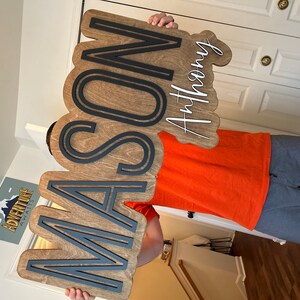 Stacked Last Name Sign, Cut Out Name Sign, Wedding Name Sign, Wedding ...