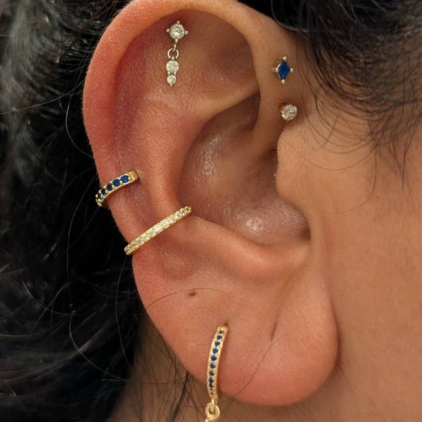 Straight Post Huggie Earrings Straight Post Hoops Small Hoop Earrings ...