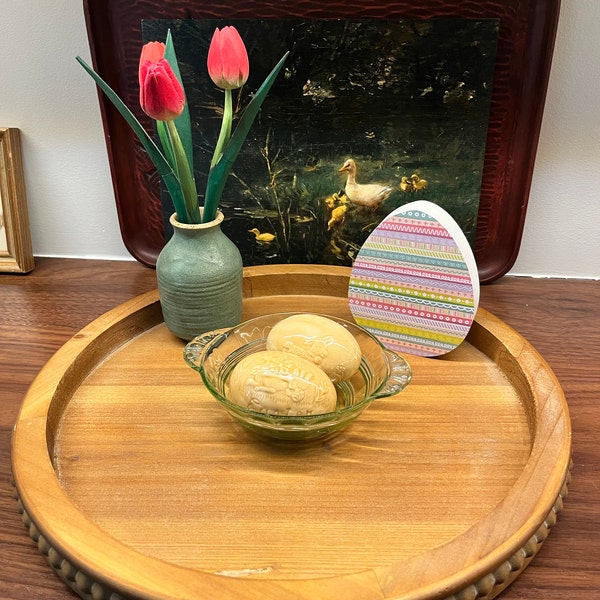 Midsize Red and White Peppermint Spark Tree Rustic Wooden Christmas ...