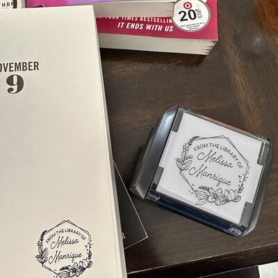 Library Stamp 48 Wooden or Self-inking Calligraphy Bookplate, Ex Libris ...