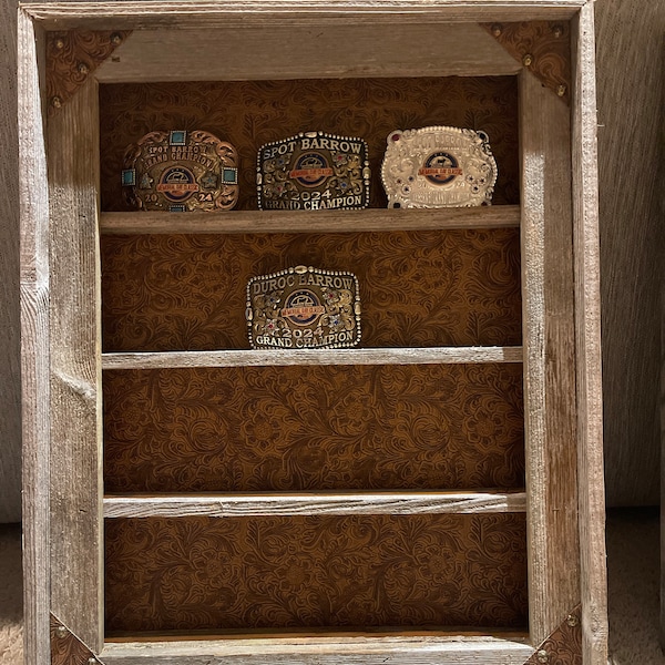 Belt Buckle Display Case Holds 8 Buckles-saddle - Etsy