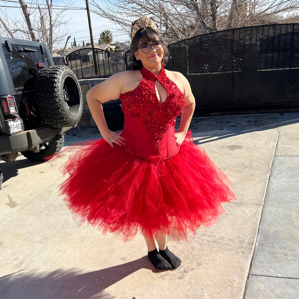 Customizable Red Adult Tutu Skirt – Perfect for Maternity, Cake Smash ...