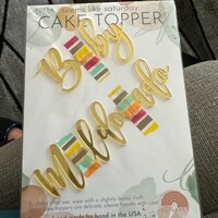 Baby Name Cake Topper for Baby Shower, Wood Name Cake Topper ...