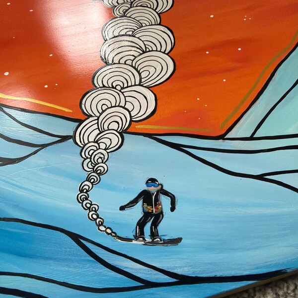 Hand Painted Upcycled Snowboard Art - Etsy