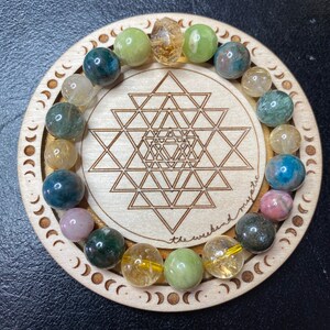 Solid Wood Moon Phase Mala Design Board Counts 108 Beads for | Etsy