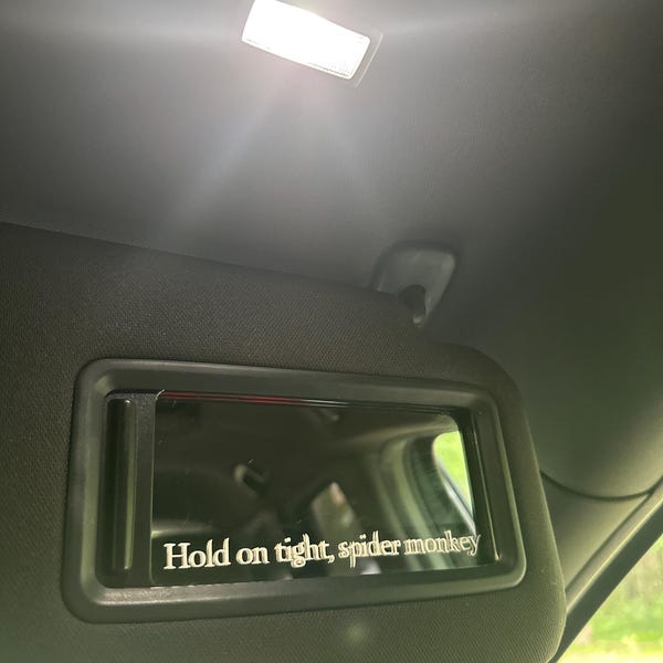 Hold on Tight, Spider Monkey - Twilight Visor Mirror Vinyl Decal - Etsy