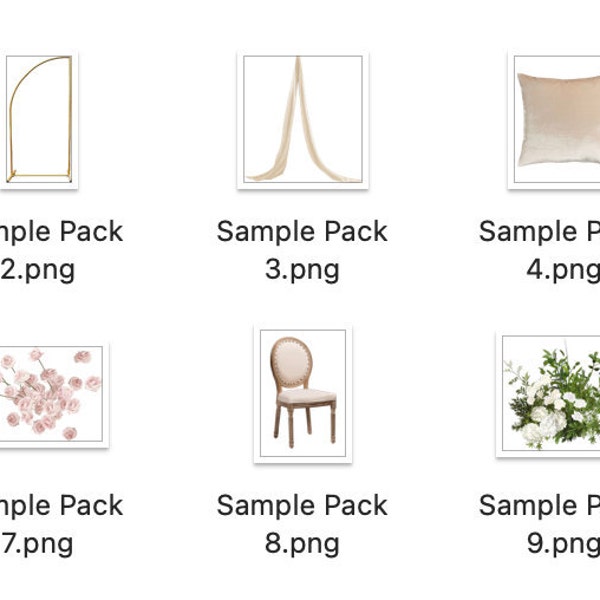 SAMPLE PACK Wedding Event Decor Mockup Party Backdrops Planning Planner ...