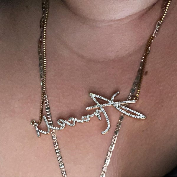 Silver Name Necklace, Custom Name Necklace, 925 Sterling Silver ...