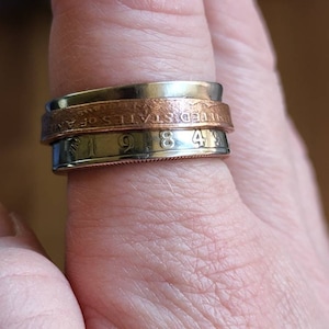 Quarter Penny Spinner / Fidget Ring Made to Order to Size - Etsy