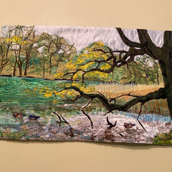 Textile Waterfall. Healing Fabric Art Cascades of Water - Etsy