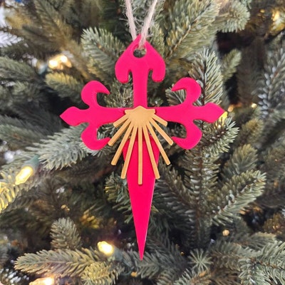 Camino De Santiago Cross and Shell Walking Stick Ornament Camino De ...