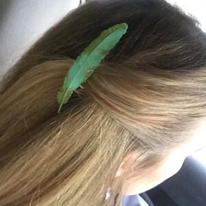 Big Feather Hair Comb Teal Verdigris Patina Woodland Wedding Bird ...