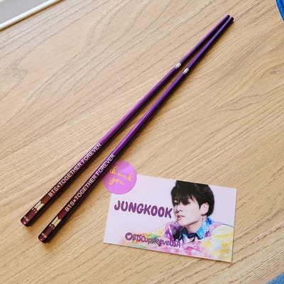 RESTOCK BTS Chopsticks Together Forever 1 Pair Metal Chopsticks Korea ...