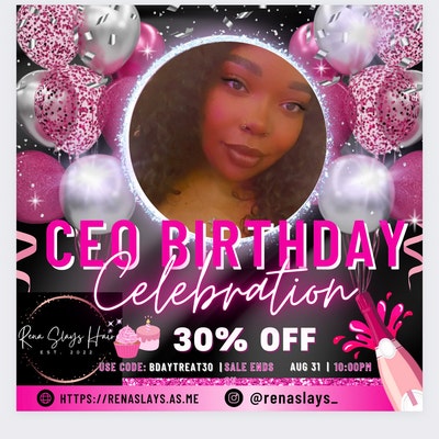 CEO Birthday Flyer, DIY Flyer Template Design, Celebration Flyer, Sale ...
