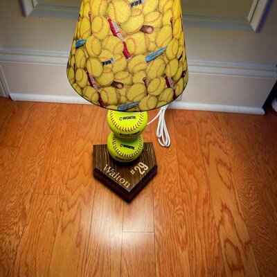 Softball Lamp Shade. Shades Are 9.5 X 5 X 7 Tall - Etsy