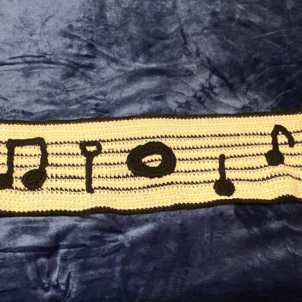 CROCHET PATTERN Musical Notes Applique, Quarter Note, Eighth Note, Half ...