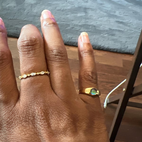 Signet Mood Rings by Caitlyn Minimalist • Statement Gemstone Rings in ...
