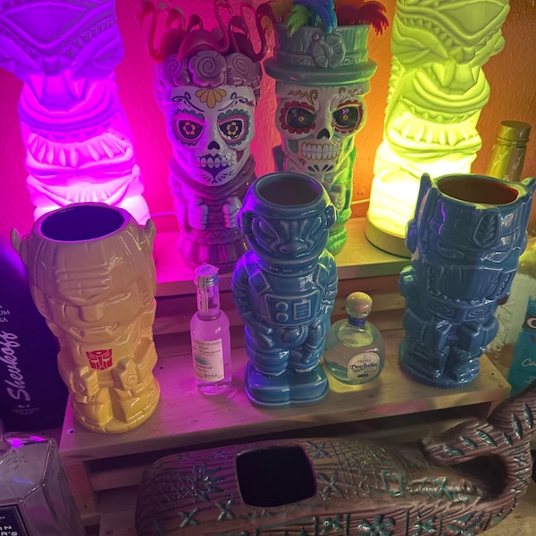 3D Printed Tiki Lamp - Polynesian Tiki Home Decor Bedside Lamp, Room ...