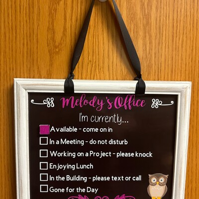 Office Message Board Sign,unavailable Sign,not Here Door Sign,i'm ...