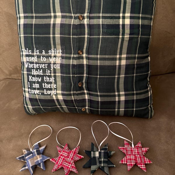 Memory Pillow, Keepsake Pillow, Made With Loved One's Shirt ...