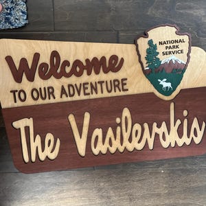 Custom National Park Sign, Wedding Sign, Camp Wedding, Hiker Gift ...