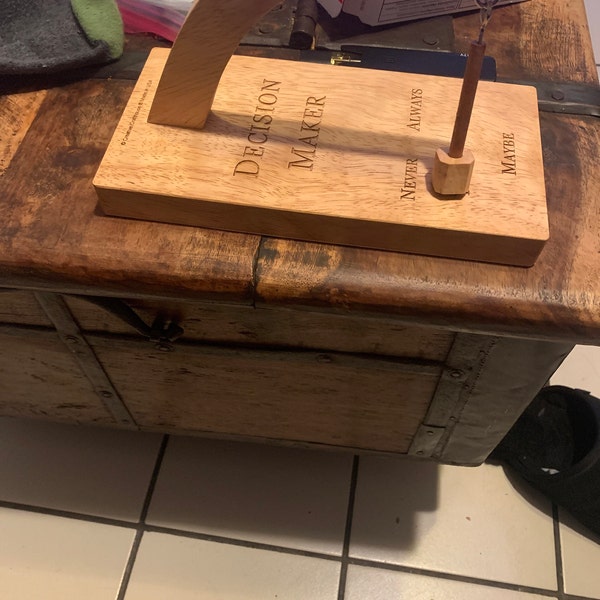 Wood Decision Maker, Birthday Gift, Funny Unique Gift, Office Desk ...