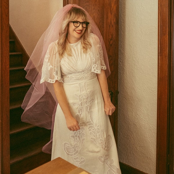 Modern Veil Short Veil Bird Cage Veil Pearl Veil Crystal Veil 7 Colors ...