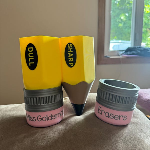 Pencil Holder for Primary School Teachers Desk Sharp Dull, Made in ...