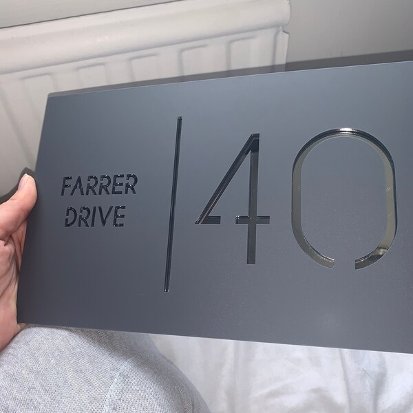 Modern Contemporary House Sign - Etsy