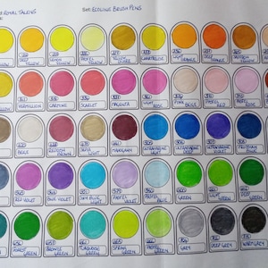24 Color Printable Swatch Chart Generic DIY Artist Reference Colored ...