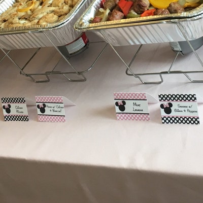 Minnie Mouse Food Labels INSTANT DOWNLOAD Minnie Mouse Party Labels ...